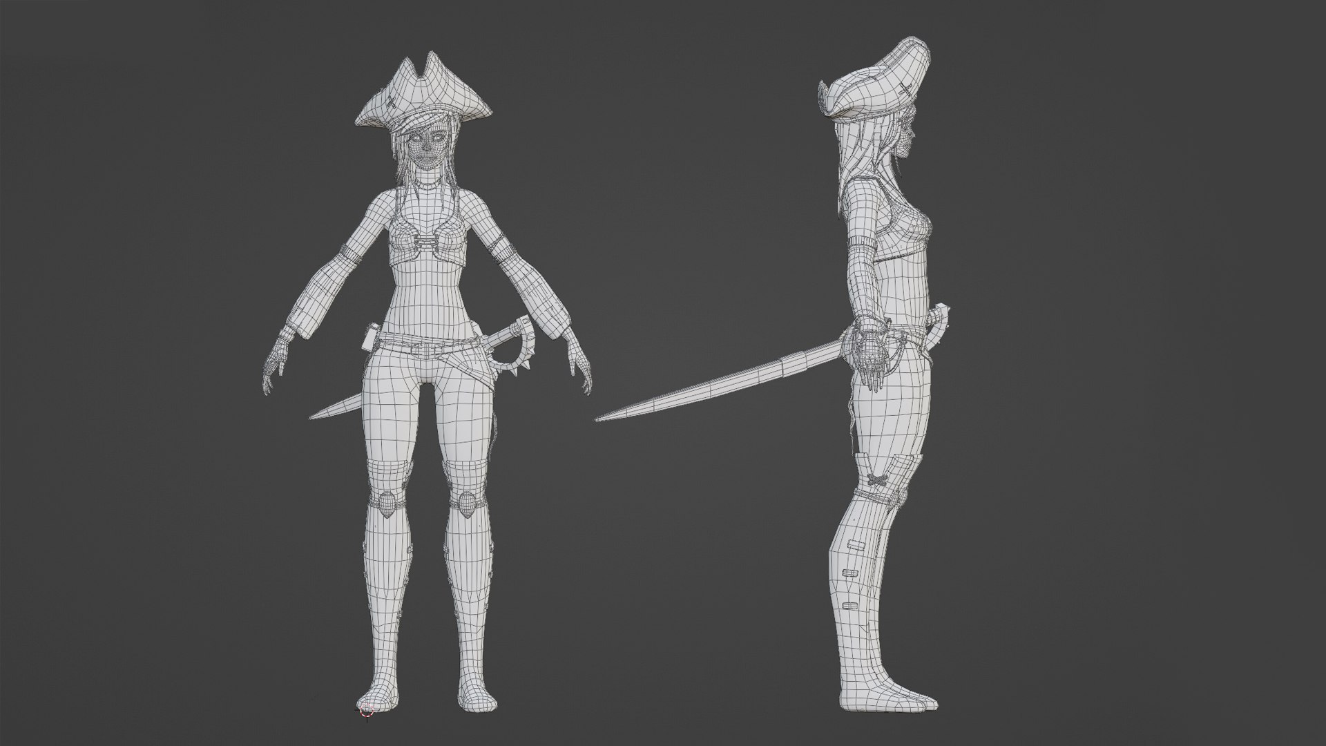 Pirate Female 3D Model - TurboSquid 2038710