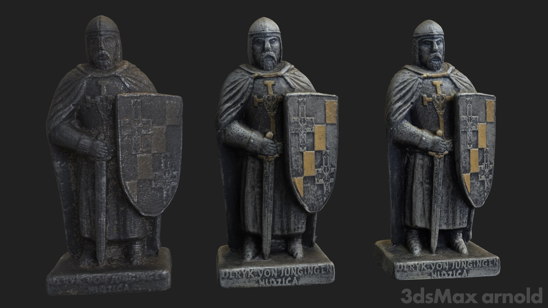 3D Knight Statue Model - TurboSquid 2131272