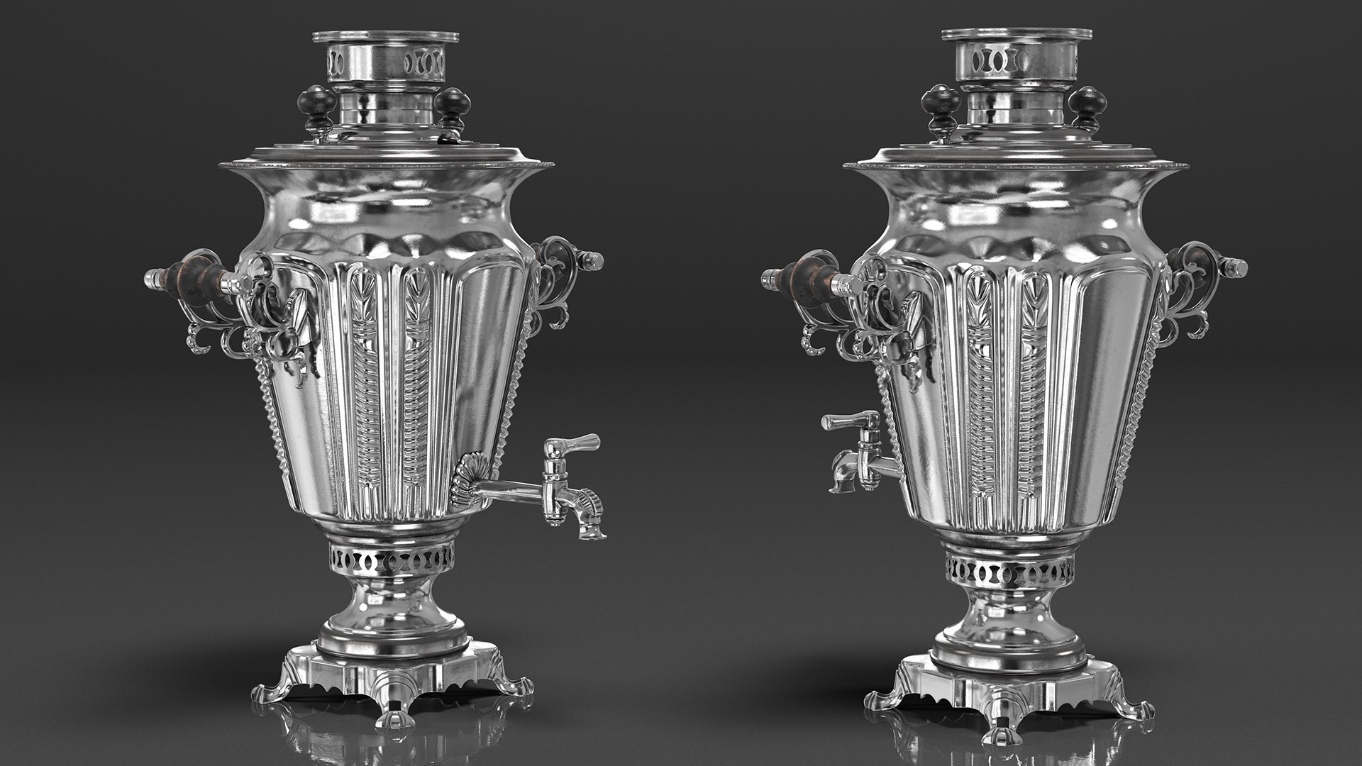 3D Model Russian Samovars Russia - TurboSquid 1676714