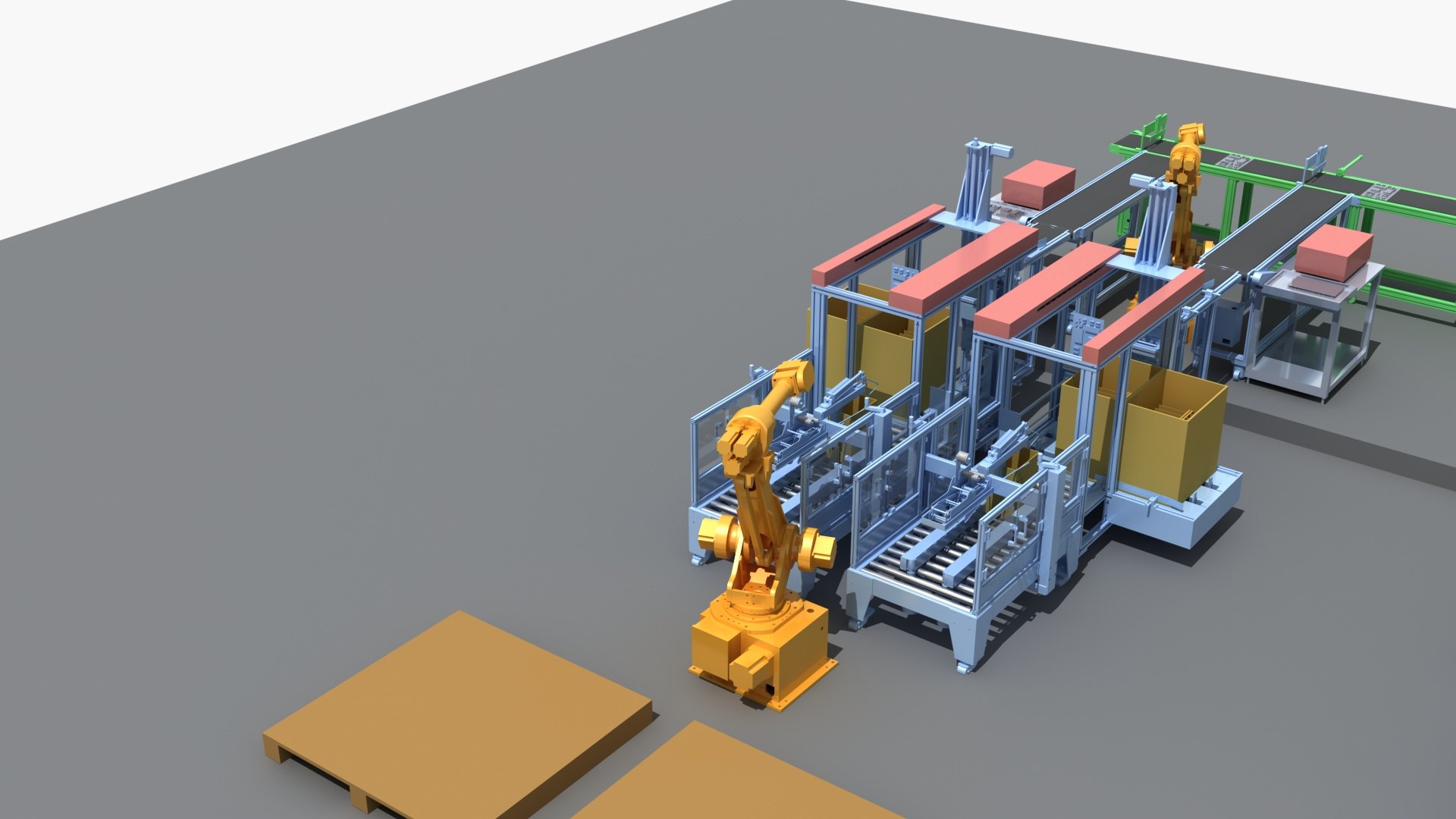 3D Industrial Equipment 25 - Automatic Packaging Line - TurboSquid 2163341