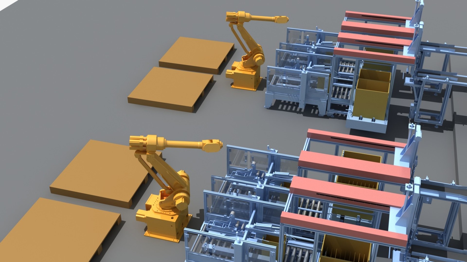 3D Industrial Equipment 25 - Automatic Packaging Line - TurboSquid 2163341