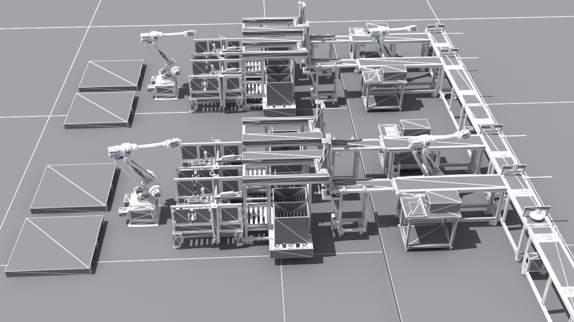 3D Industrial Equipment 25 - Automatic Packaging Line - TurboSquid 2163341