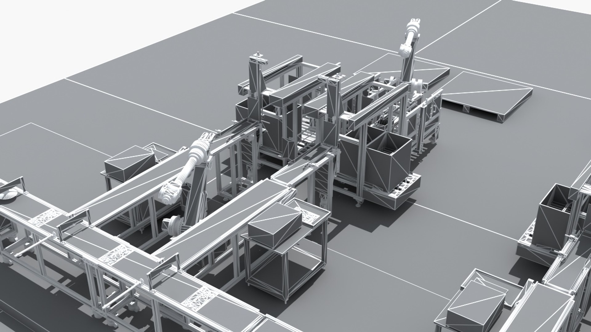 3D Industrial Equipment 25 - Automatic Packaging Line - TurboSquid 2163341