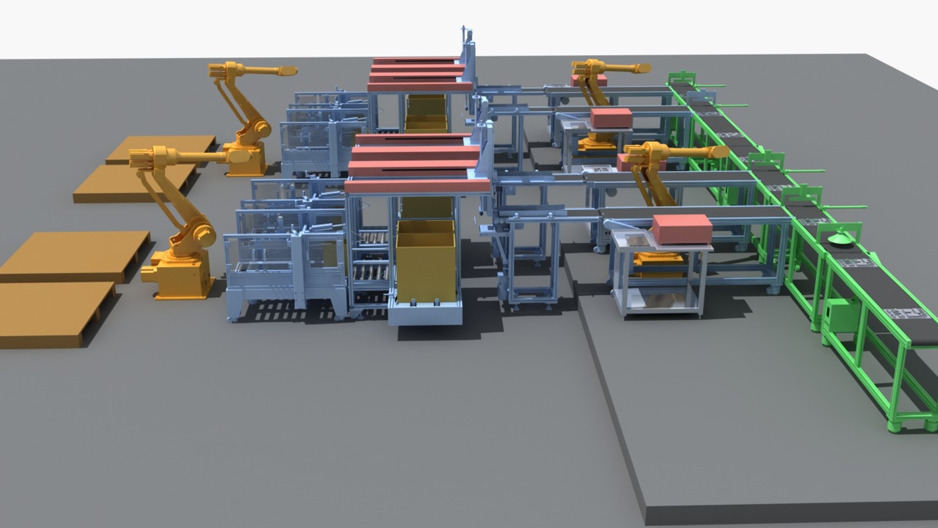 3D Industrial Equipment 25 - Automatic Packaging Line - TurboSquid 2163341