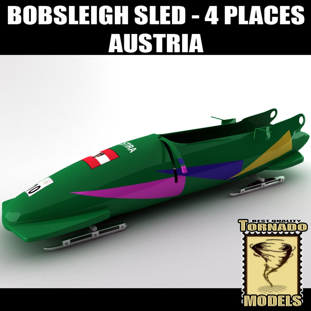 3d Model Bobsleigh Sled 4 Places