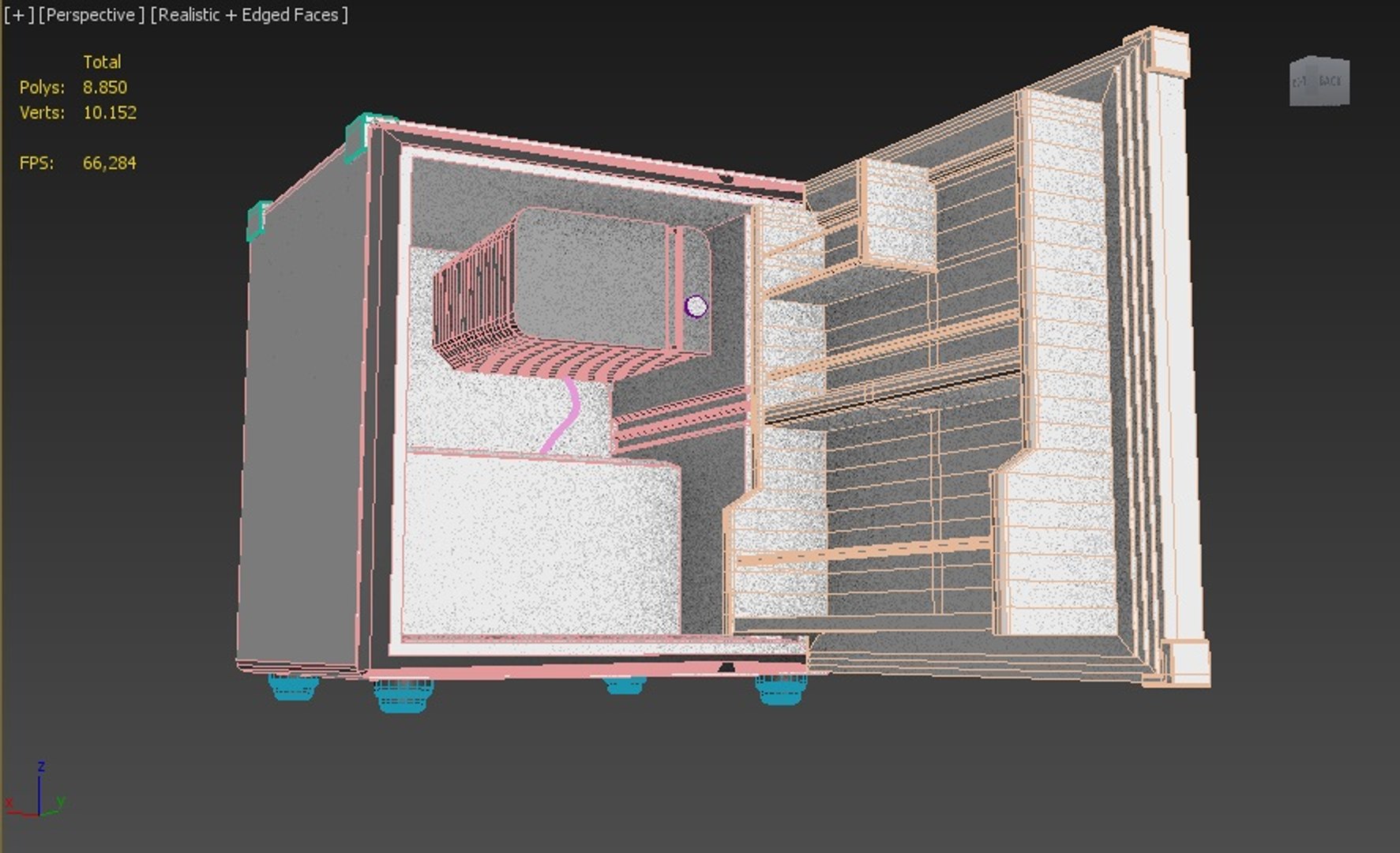 mini-fridge freezer kitchens 3d model