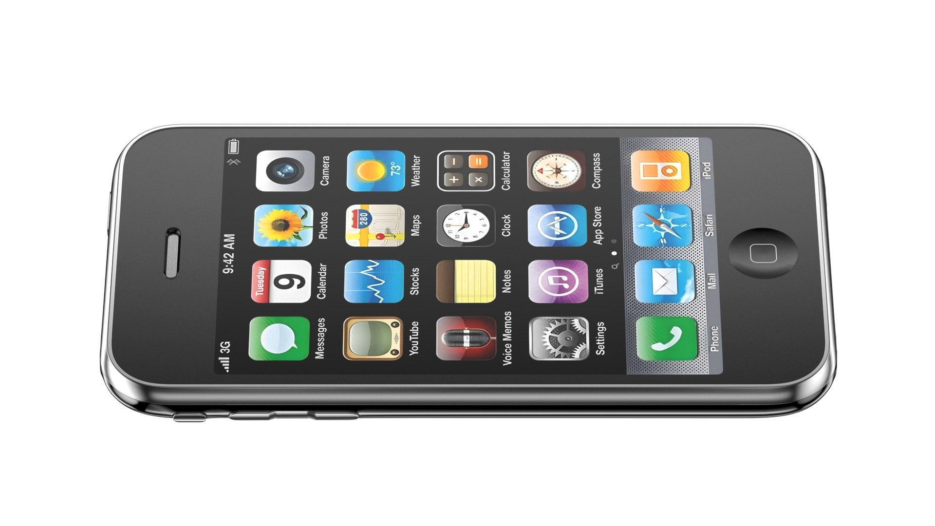 3D Model Apple IPhone 3G Black - TurboSquid 2127625