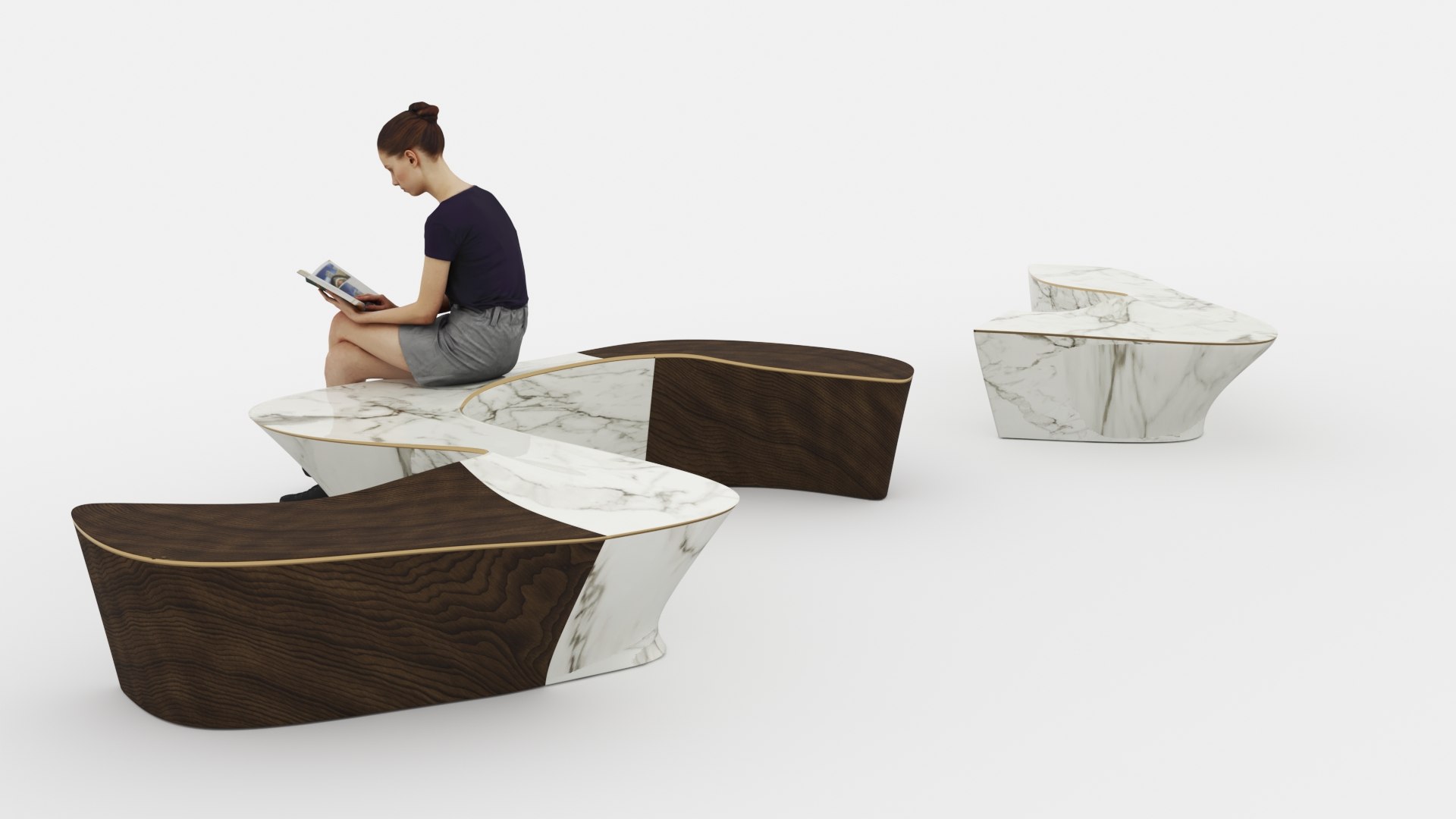 3D Modern Outdoor Bench Model - TurboSquid 1997551