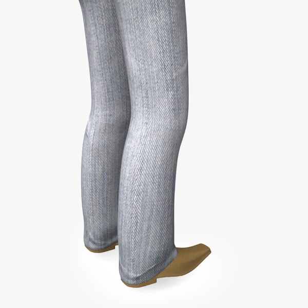 3d human leg rigged model