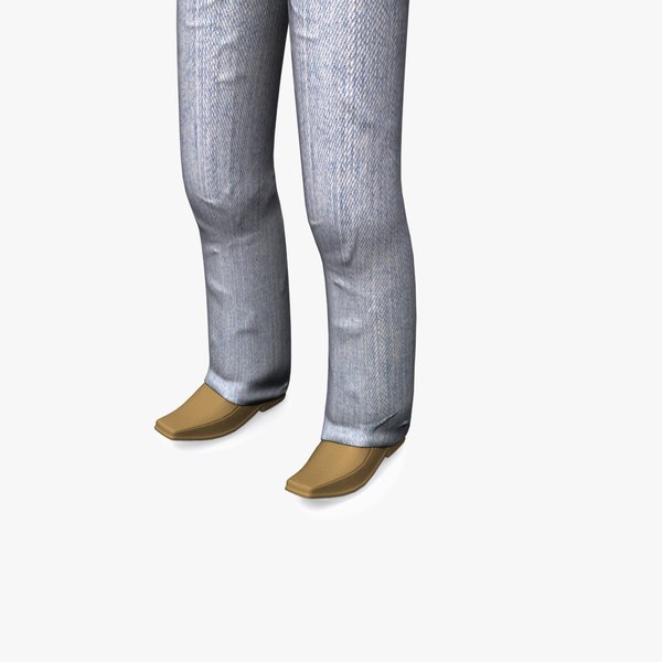 3d human leg rigged model