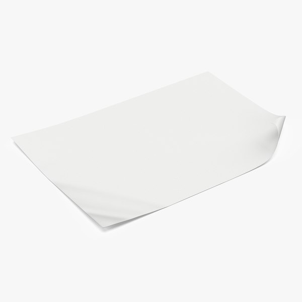 modelo 3d Empty Paper with Curled Corners - TurboSquid 1993738