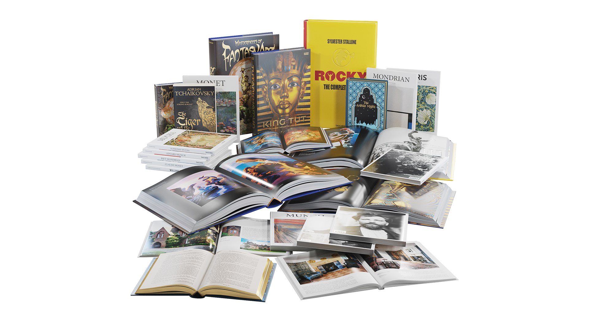 3D Books Set 8 - TurboSquid 2229583