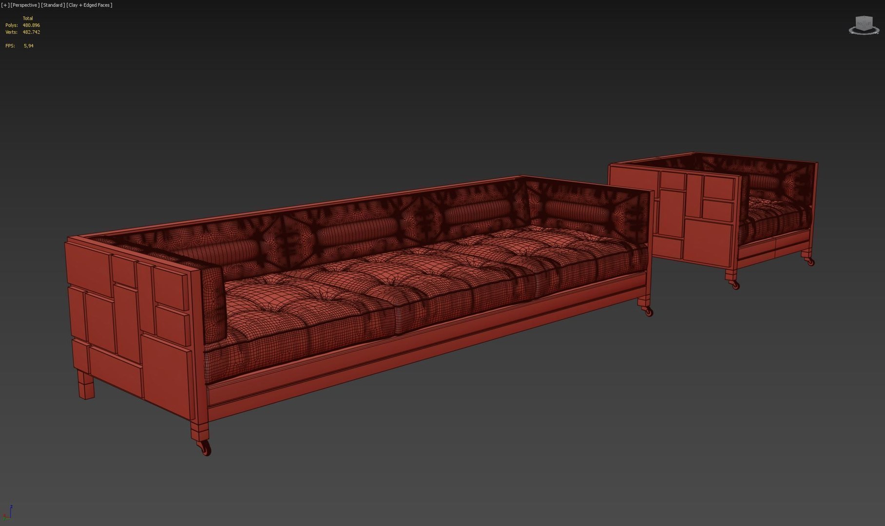 Mal Sofa-Club Chair model - TurboSquid 2182309