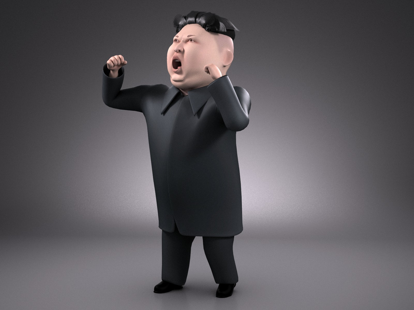 Kim Dzong Cartoon 3D Model - TurboSquid 1254258