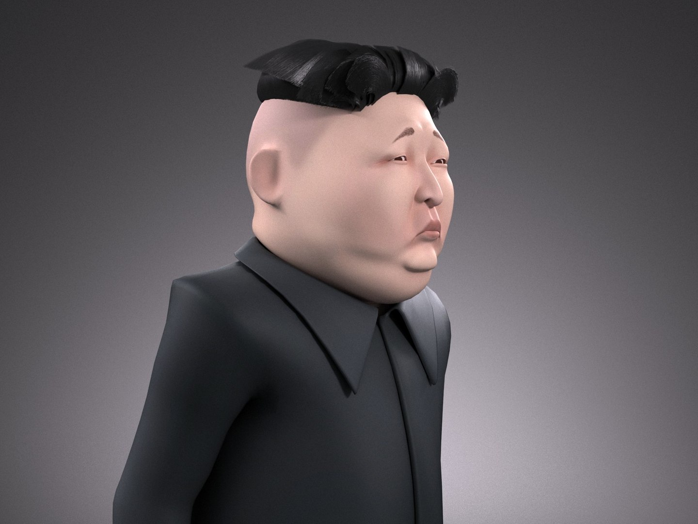 Kim Dzong Cartoon 3D Model - TurboSquid 1254258