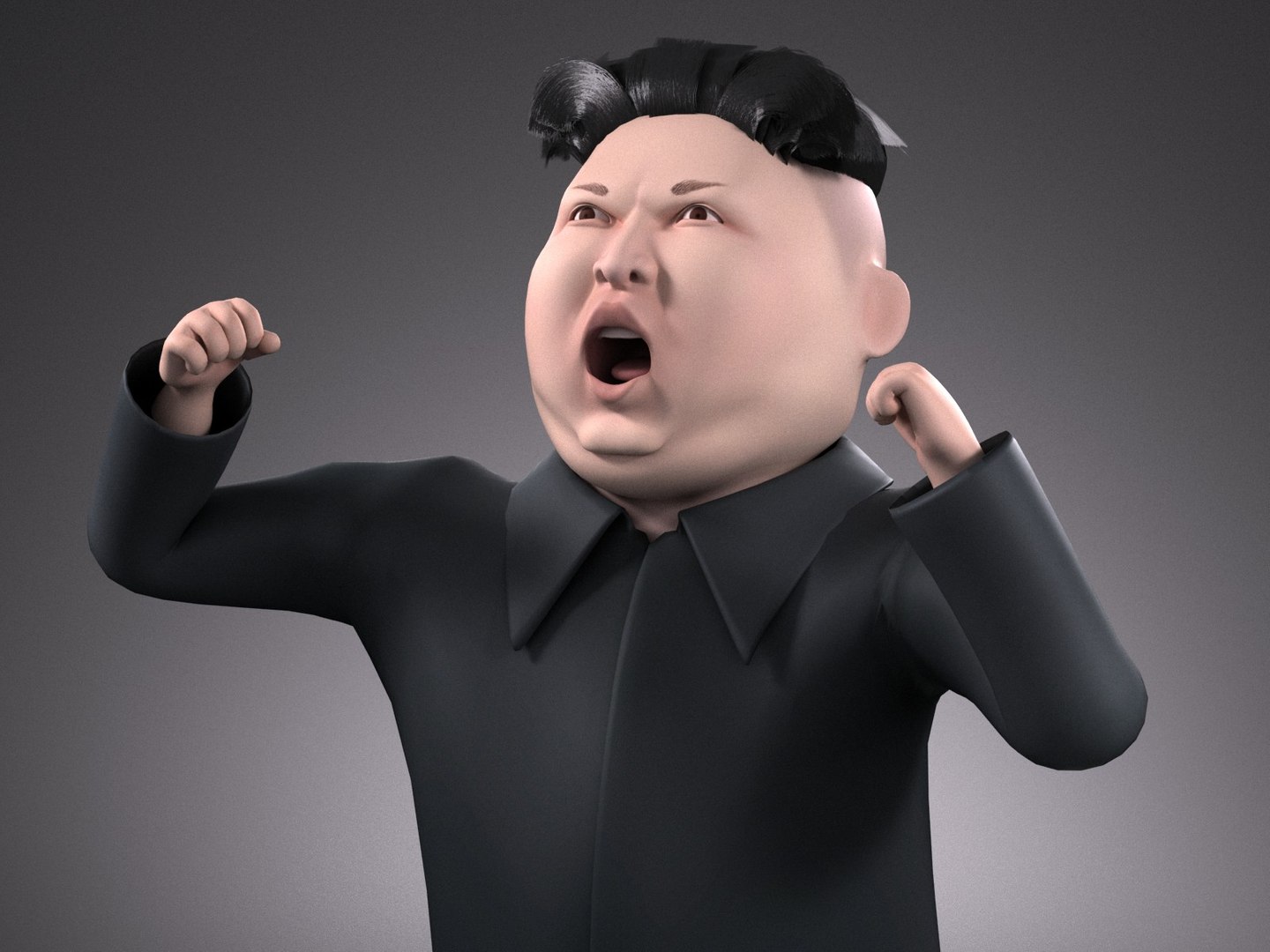 Kim Dzong Cartoon 3D Model - TurboSquid 1254258
