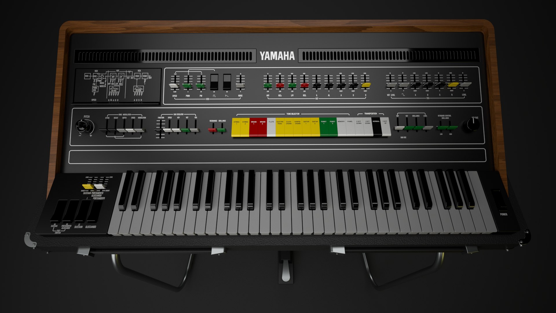 YAMAHA SYNTH CS60 3D Model - TurboSquid 2276237