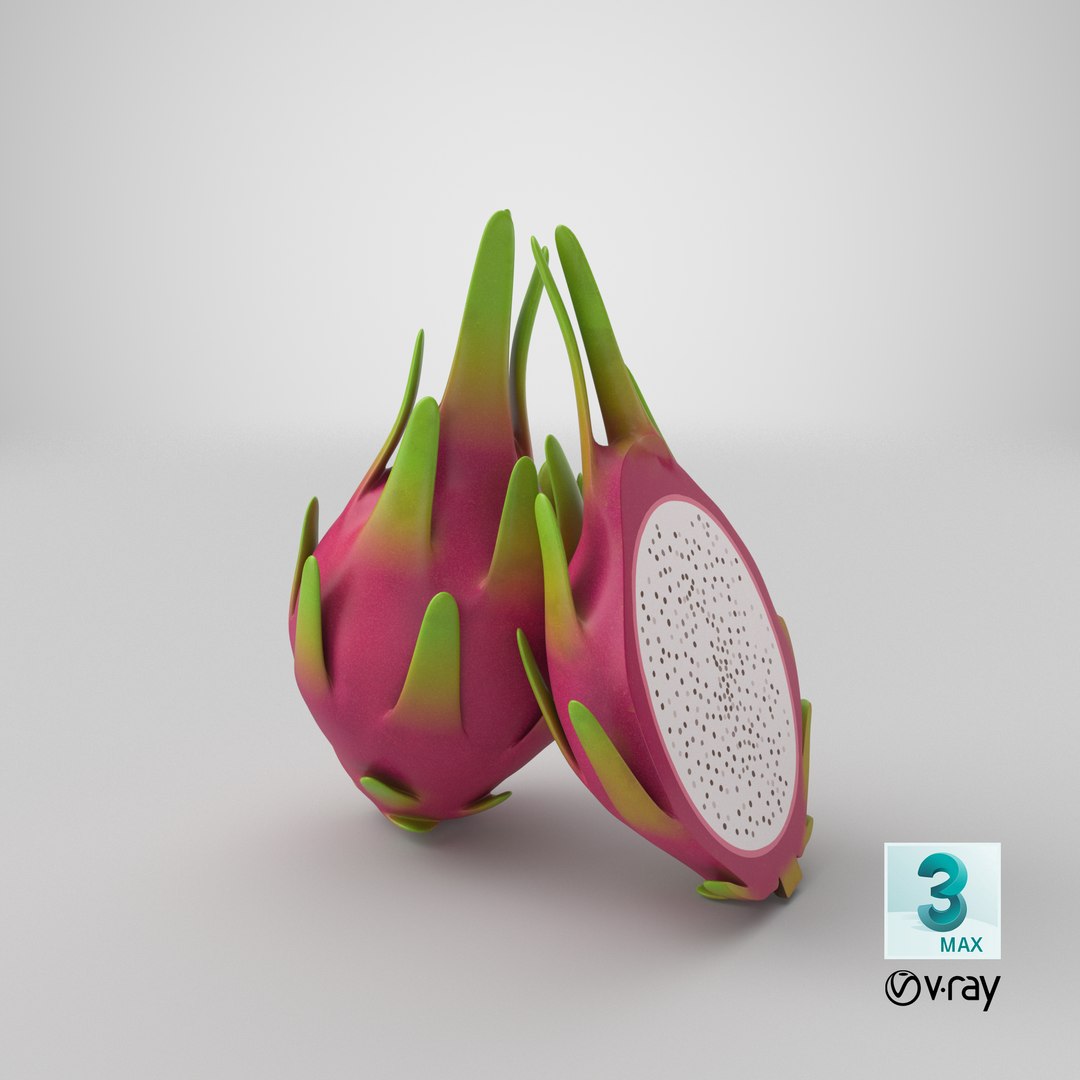 Cartoon Dragon Fruit Set Model - TurboSquid 2100707