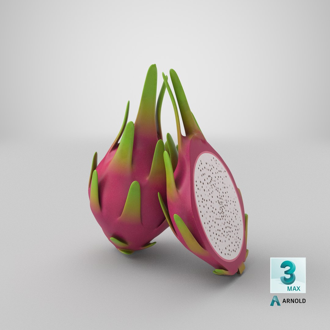 Cartoon Dragon Fruit Set Model - TurboSquid 2100707