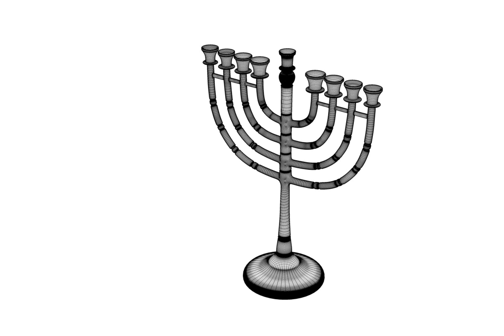3d Jewish Menorah Hanukkah Model