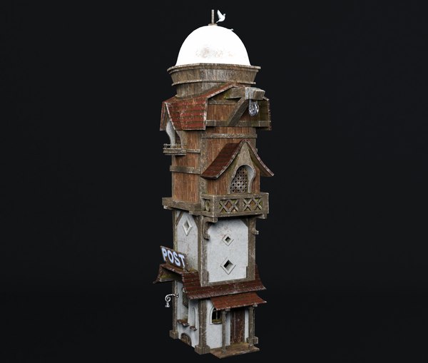 Post tower 3D model - TurboSquid 1648947