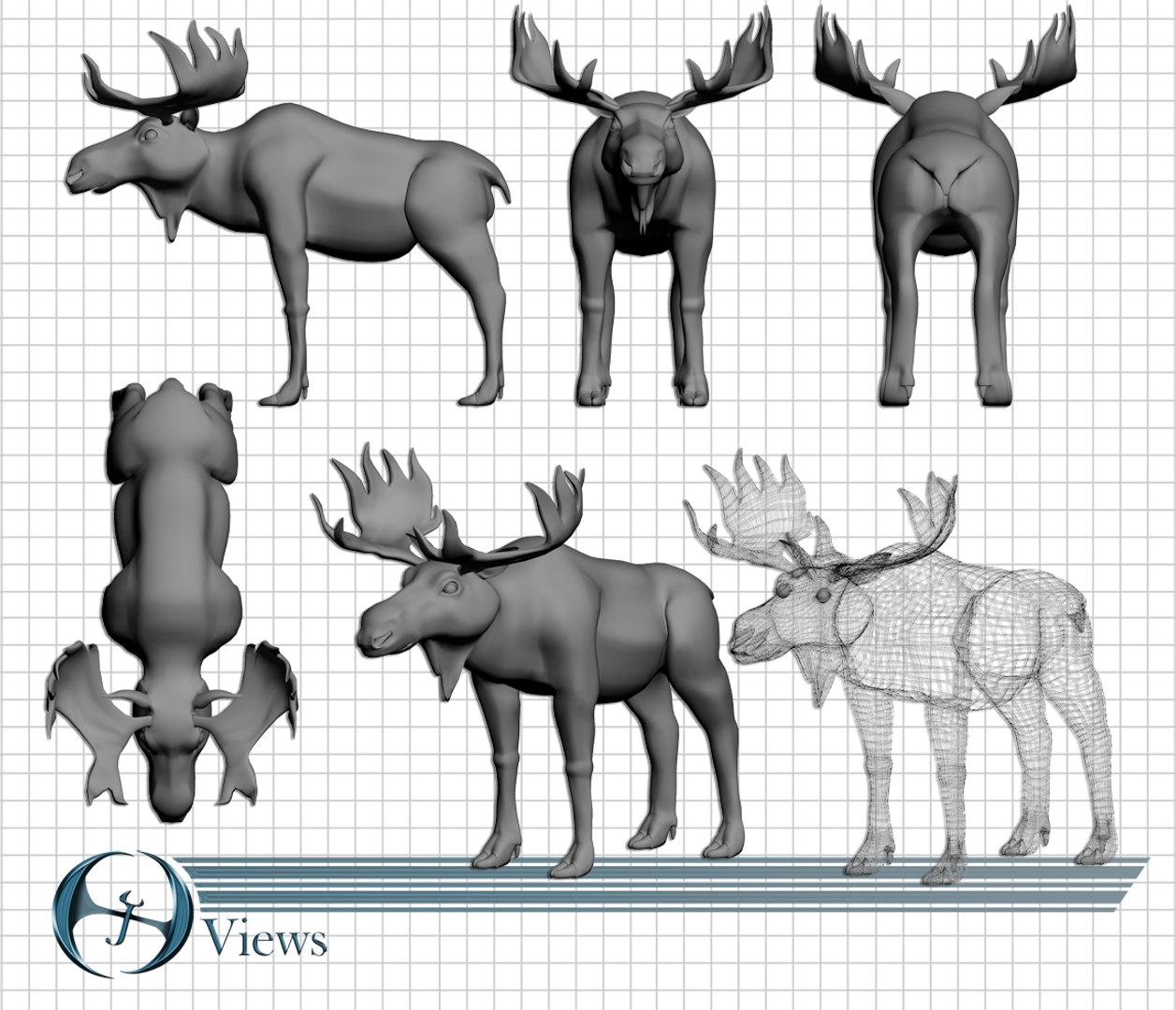 3d moose model