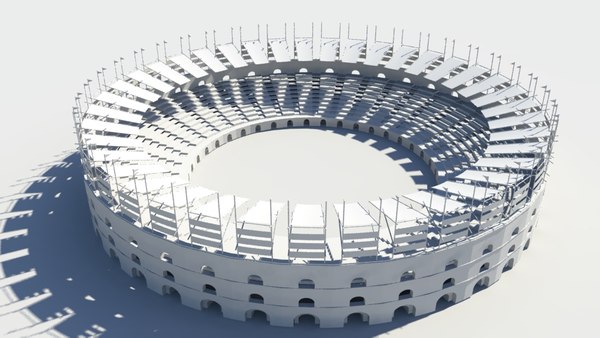roman amphitheater arena pula 3d model