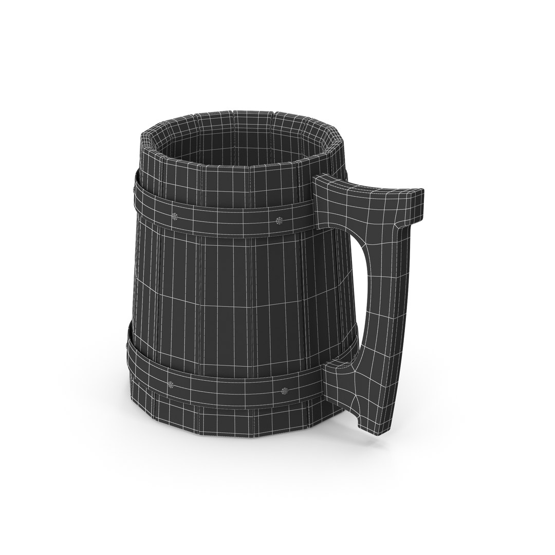 Wooden Mug 3D Model - TurboSquid 2200283