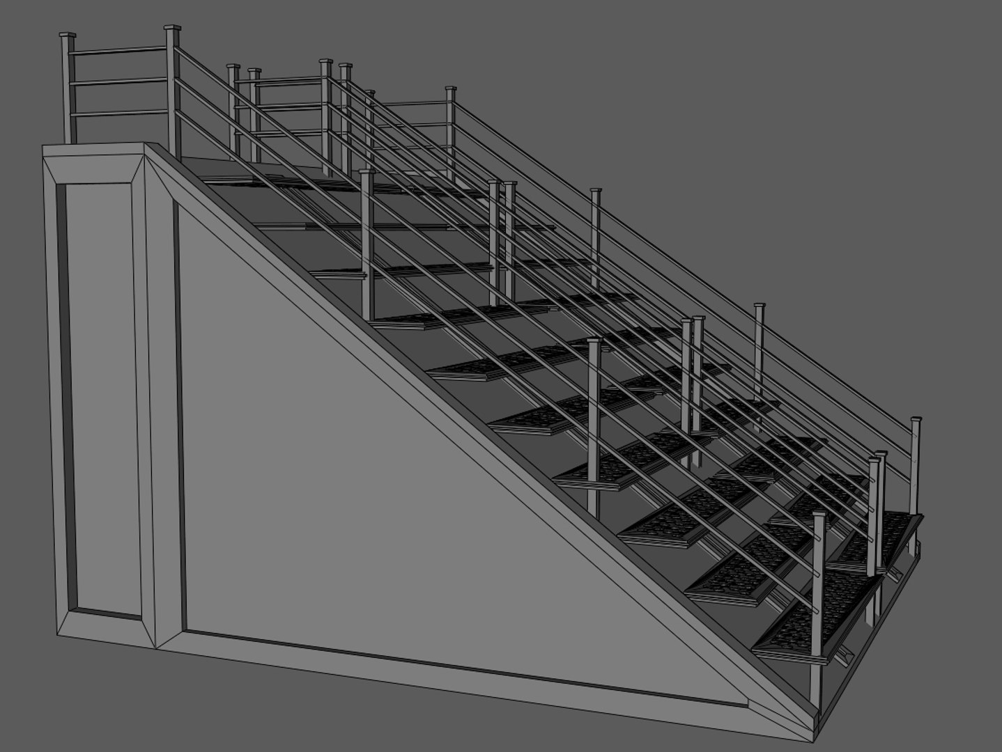 3D Model Stairs Metal - TurboSquid 1191050