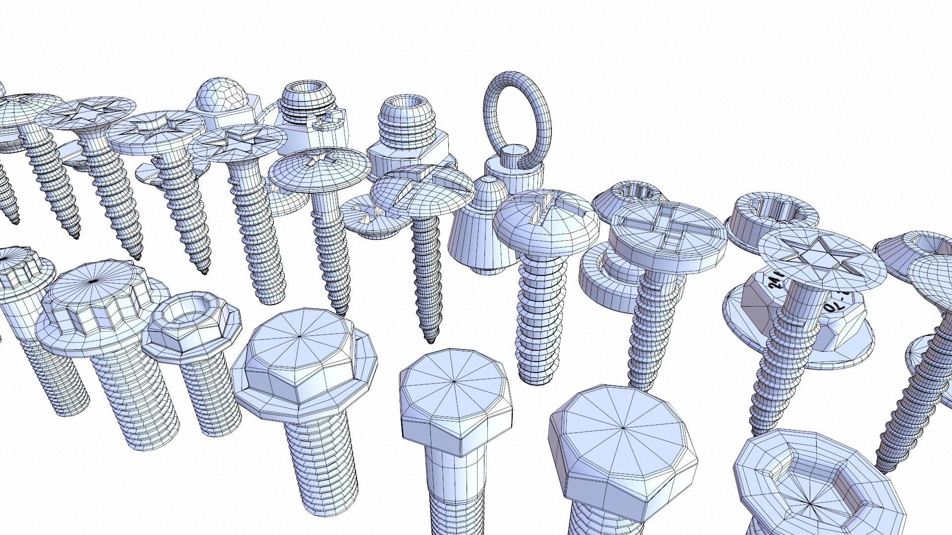 3D Bolts - TurboSquid 2374182