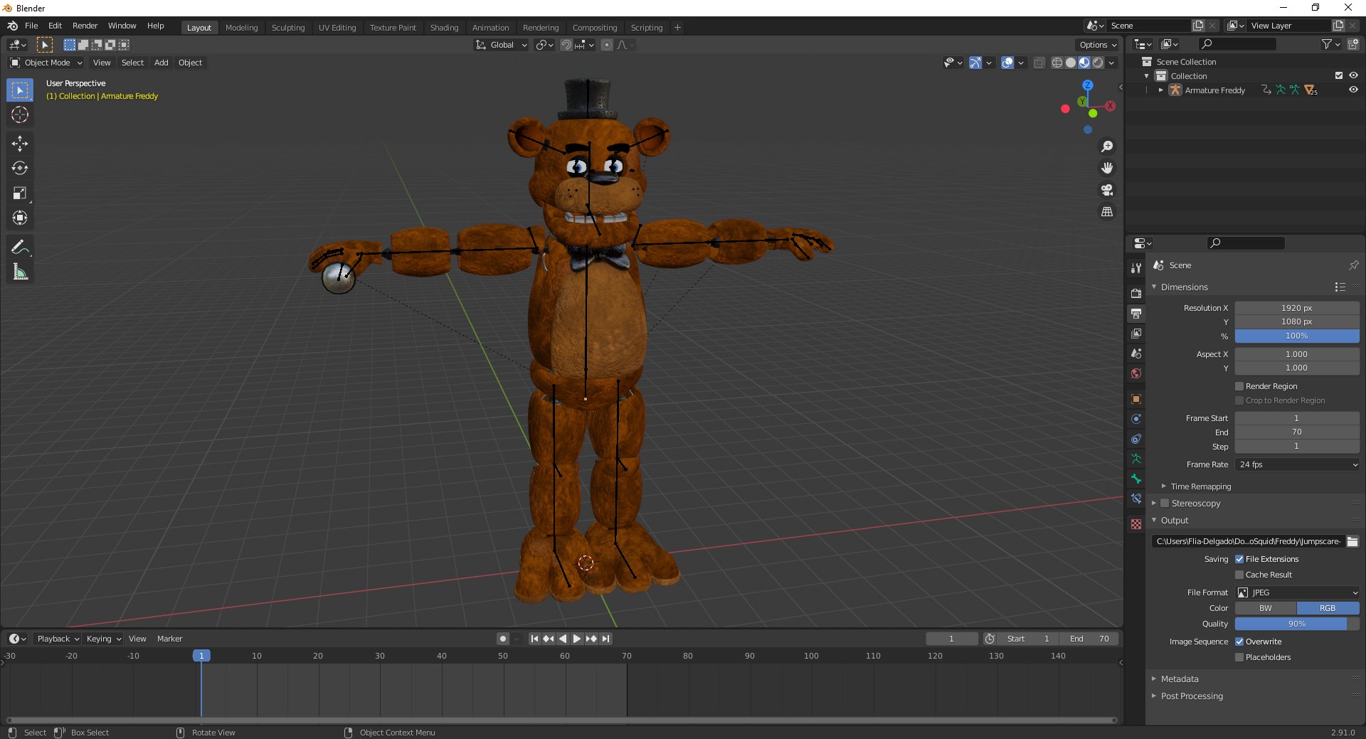 Fnaf Freddy Fazbear Model - TurboSquid 2099576