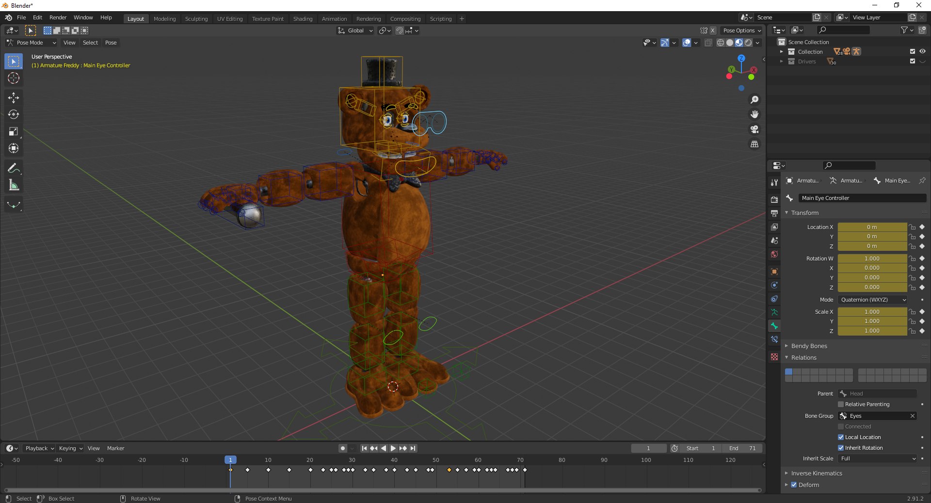 Fnaf Freddy Fazbear Model - TurboSquid 2099576