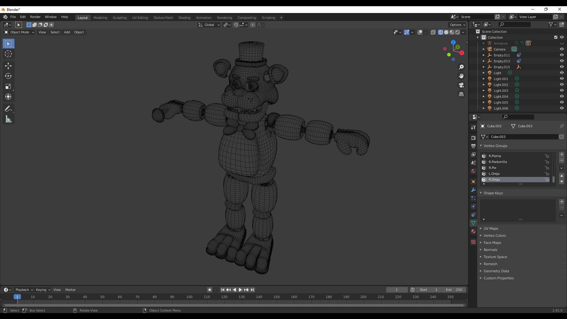 Fnaf Freddy Fazbear model - TurboSquid 2099576