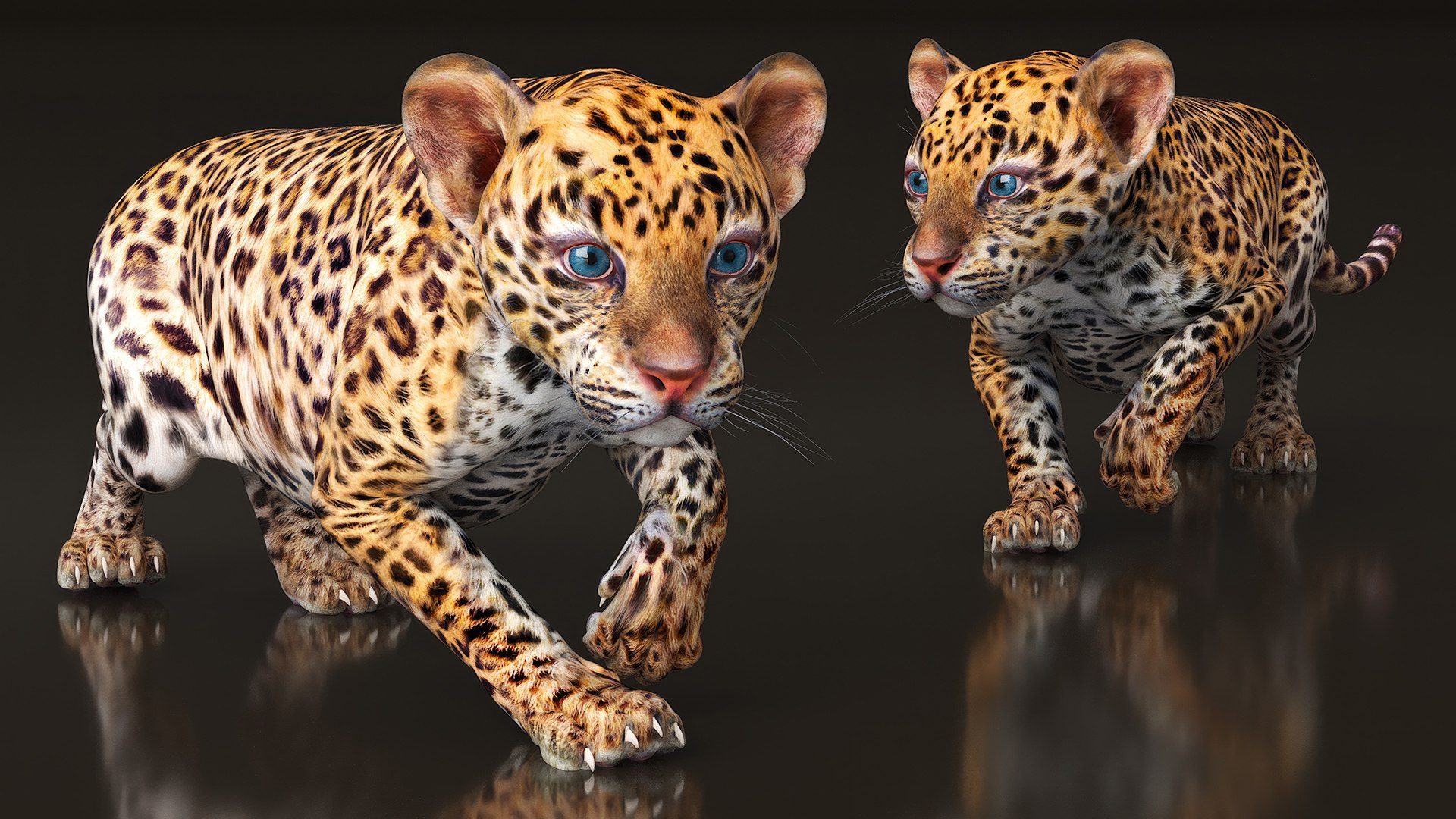 Leopard Cub Sneaking Pose 3D Model - TurboSquid 2335564