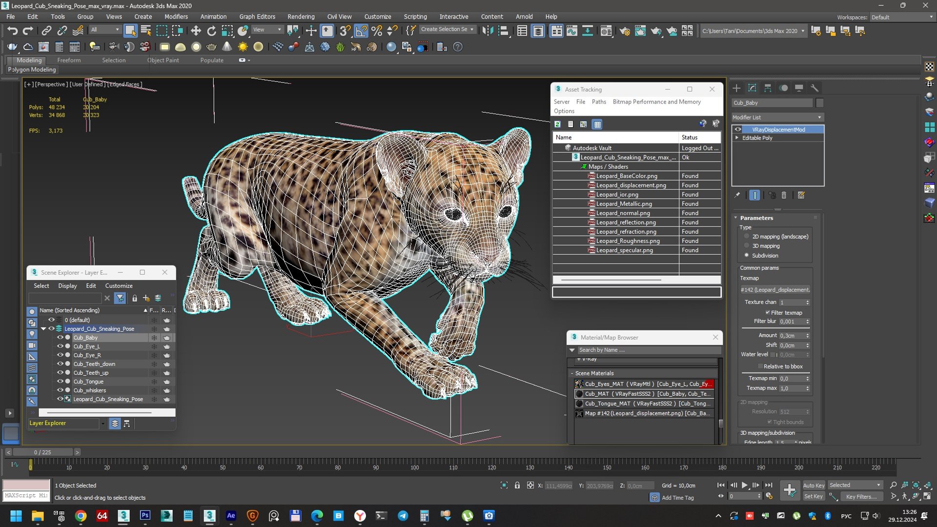 Leopard Cub Sneaking Pose 3D Model - TurboSquid 2335564