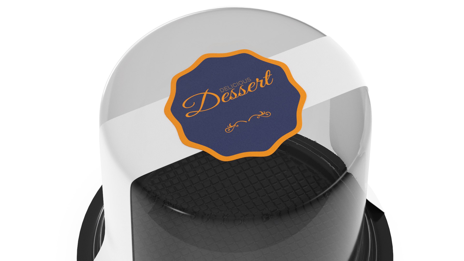 Plastic Container For Piece Of Cake Round Black 3D - TurboSquid 1985299