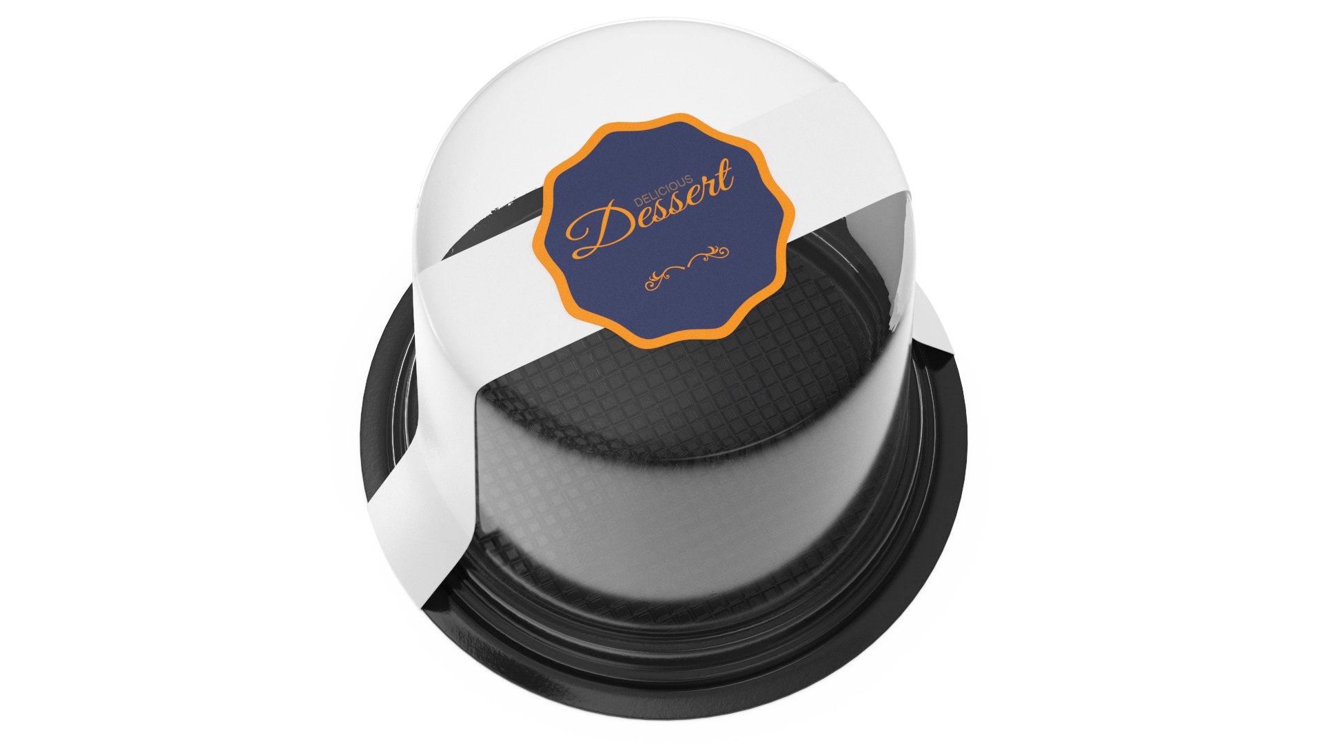Plastic Container For Piece Of Cake Round Black 3D - TurboSquid 1985299
