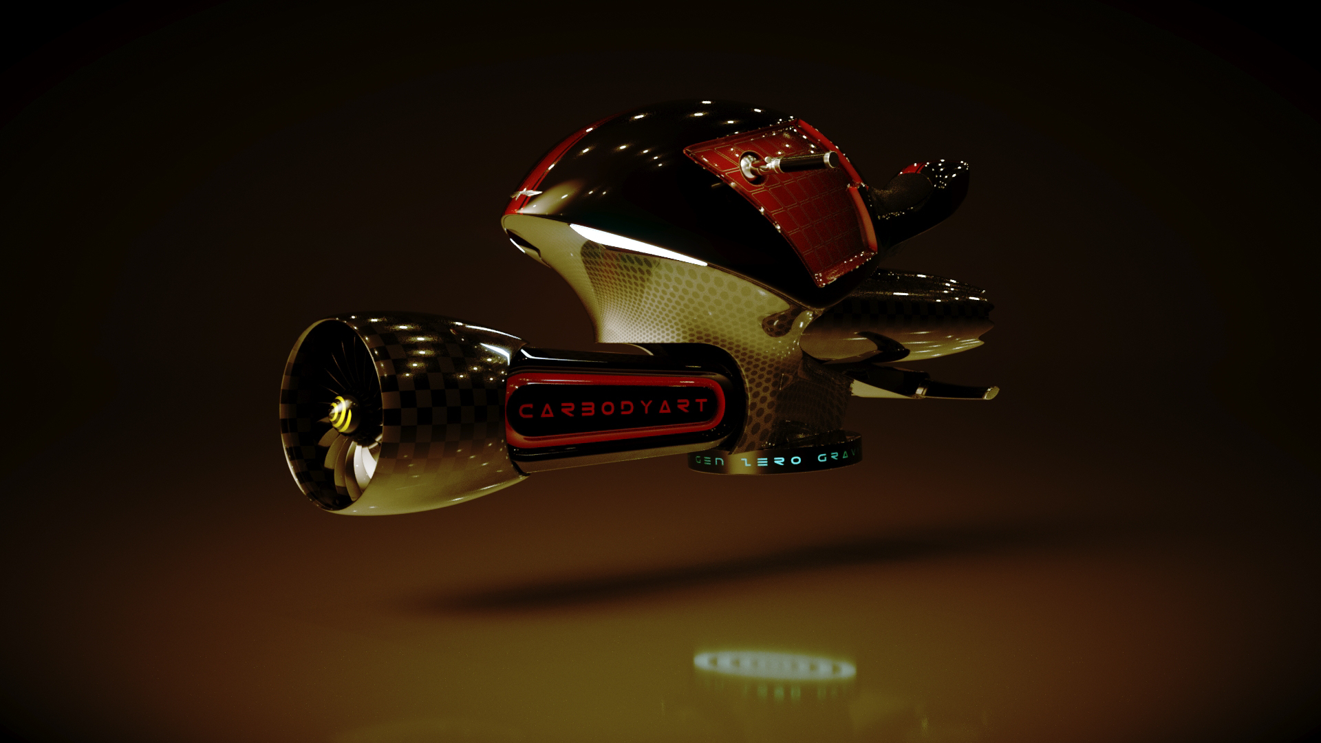 3d Hover Bike Model