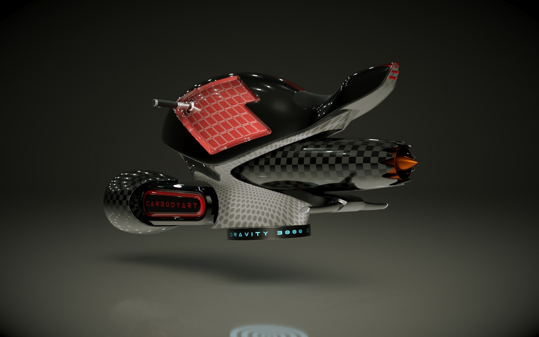 3d Hover Bike Model