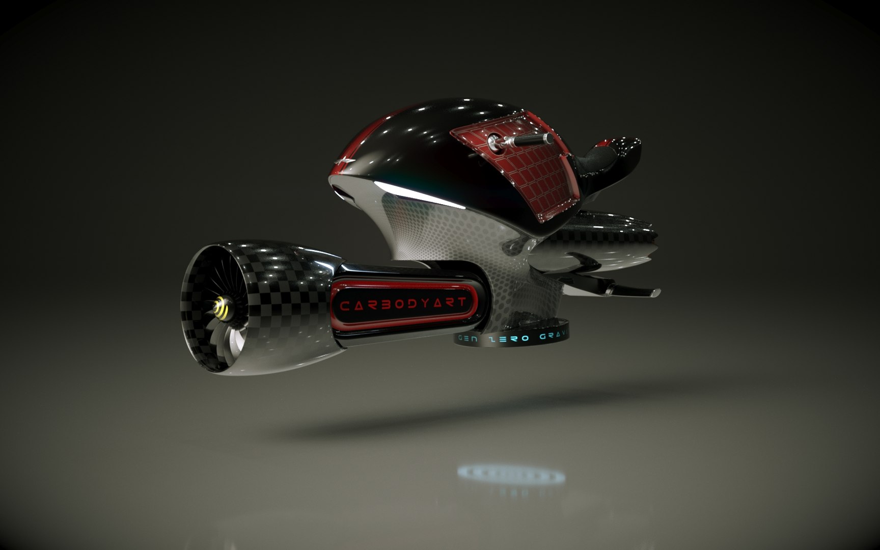 3d Hover Bike Model
