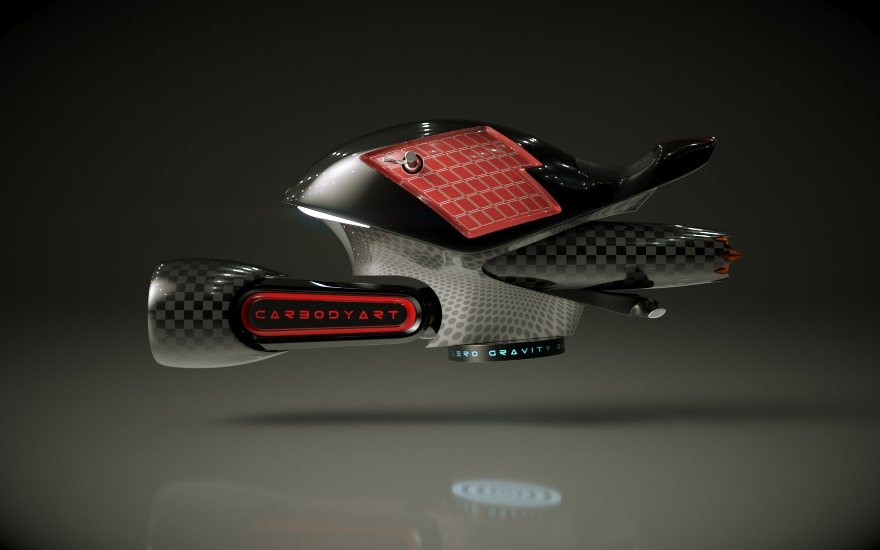 3d Hover Bike Model
