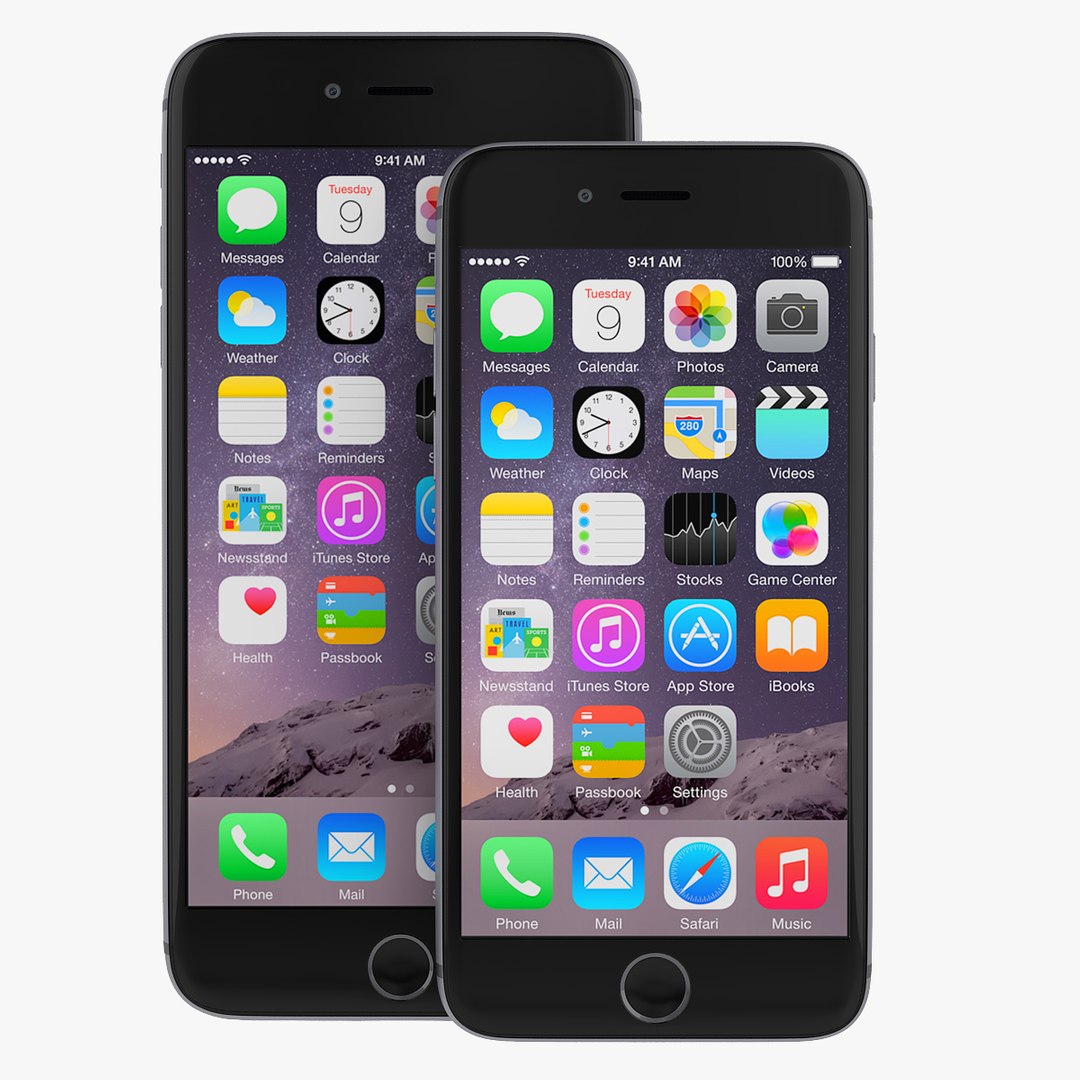 apple iphone 6 smartphone 3d max