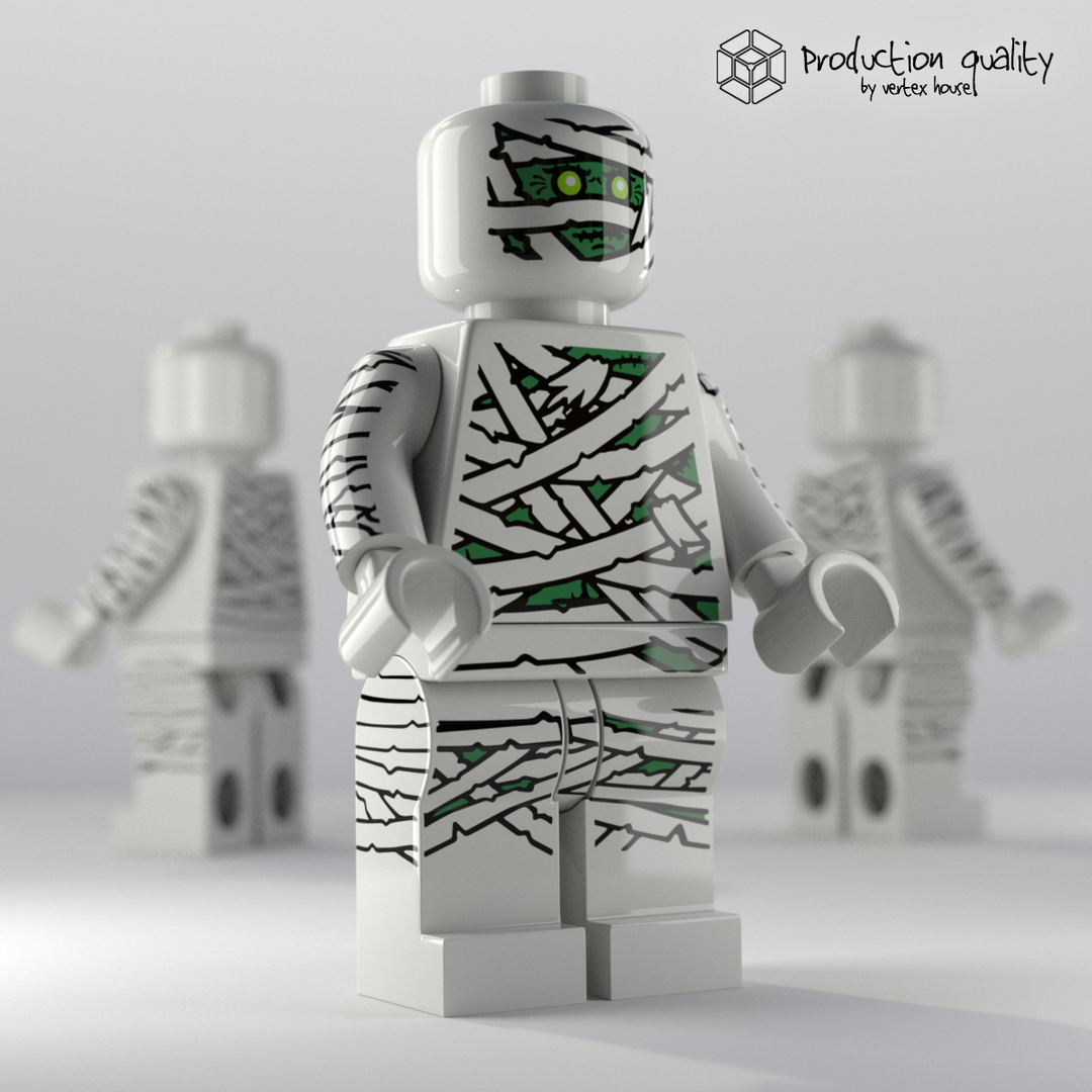 3d max lego mummy figure