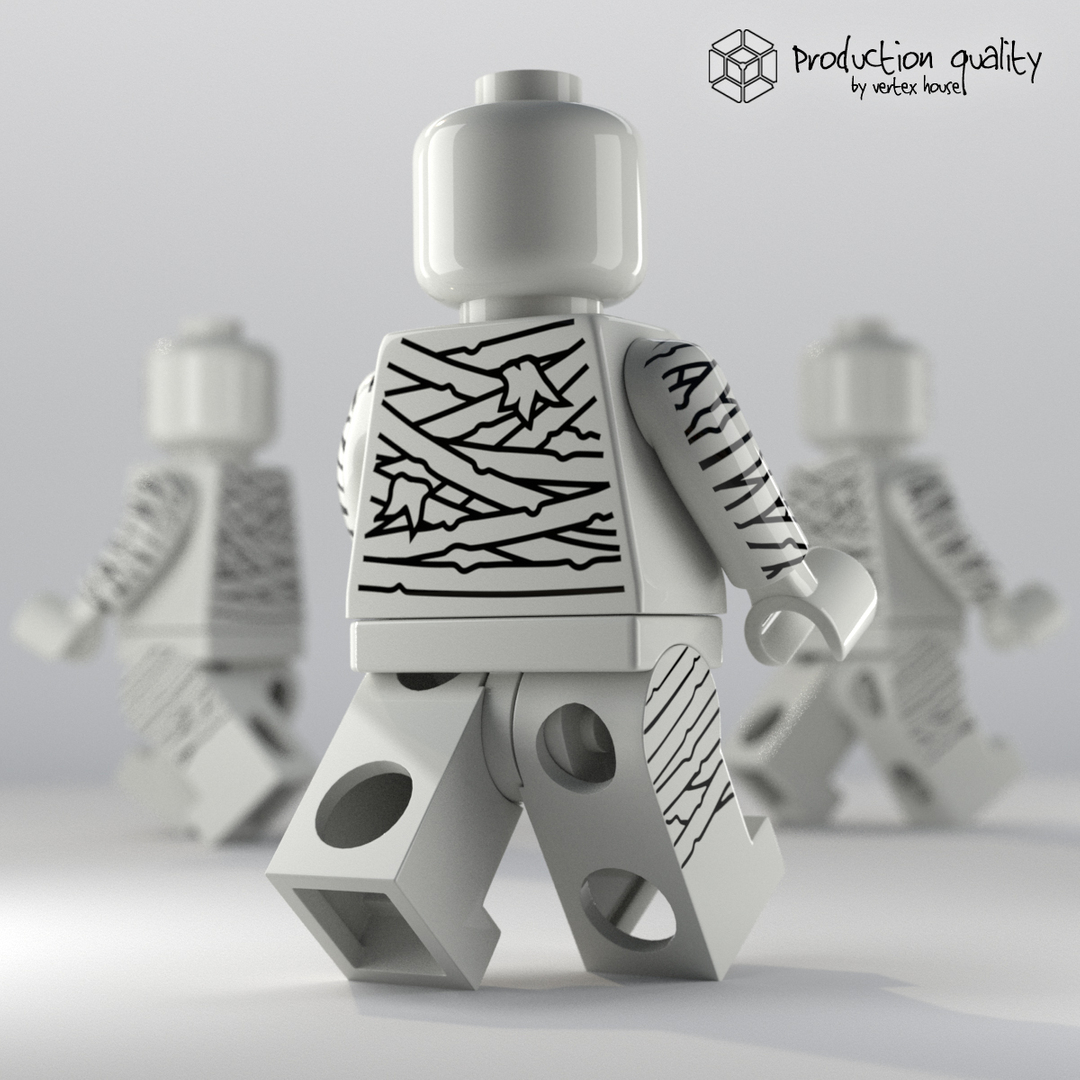 3d max lego mummy figure