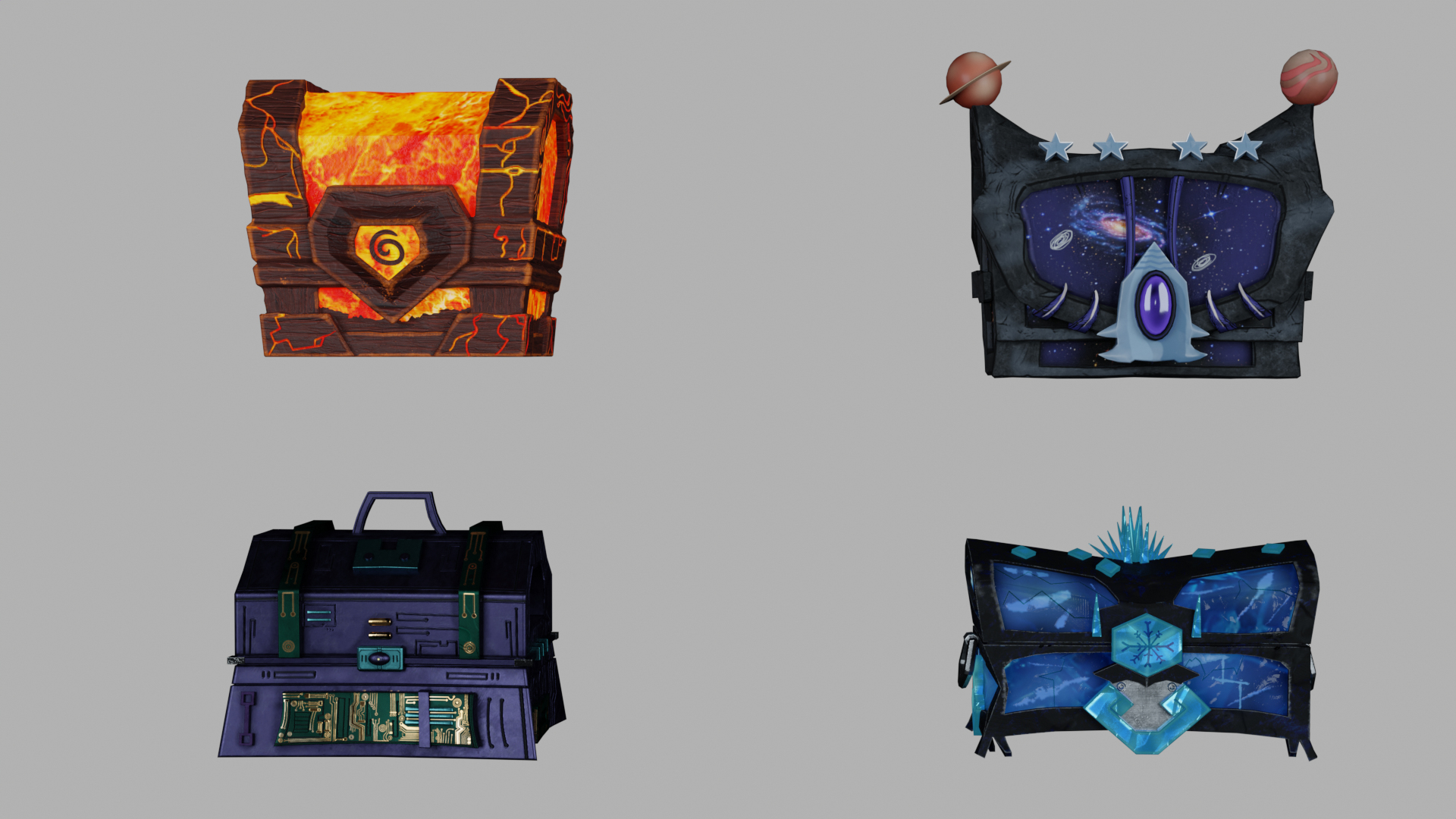 Treasure Box Set 3D model - TurboSquid 2176758