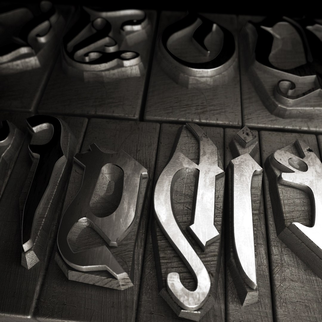 Gutenberg Fonts 3d Max