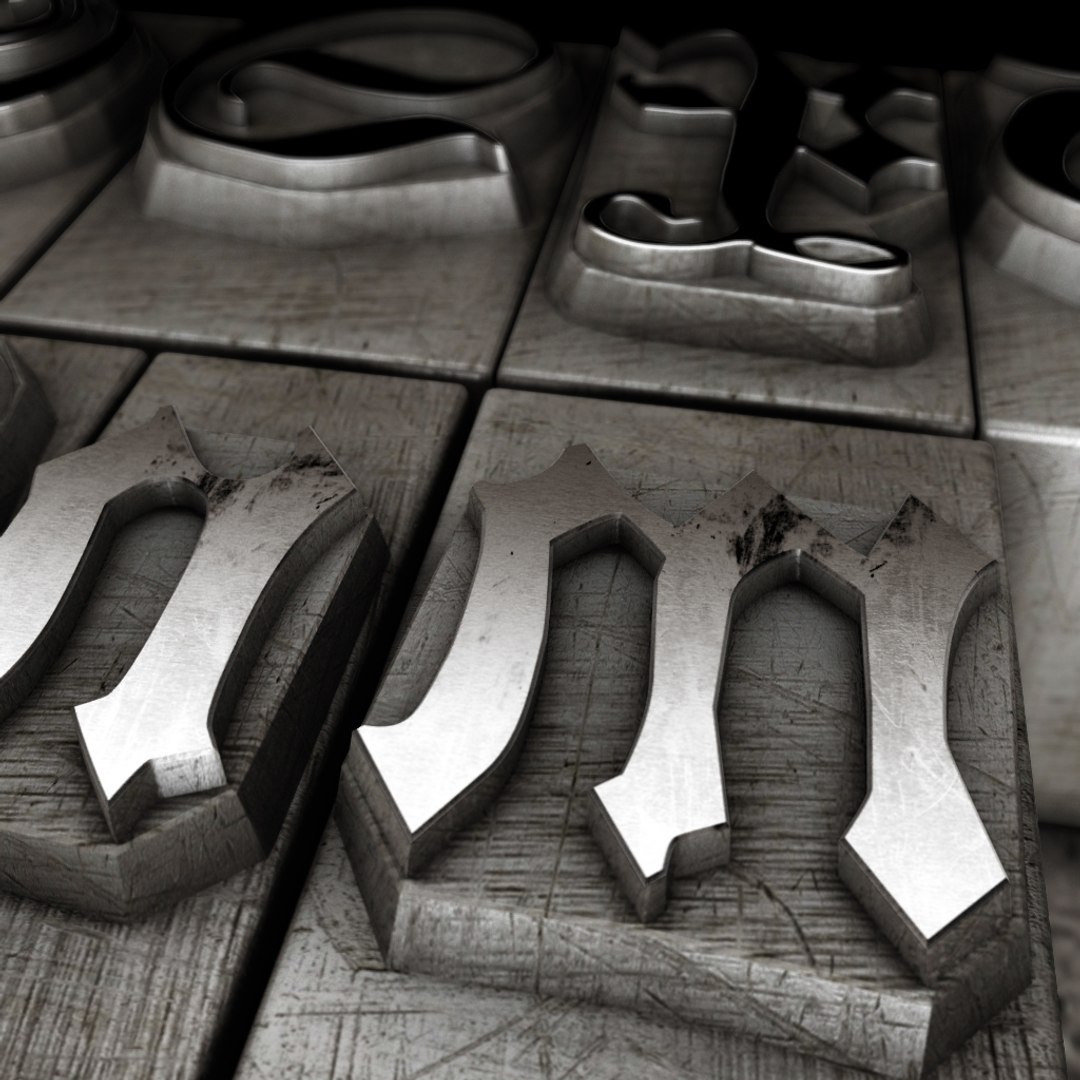 Gutenberg Fonts 3d Max