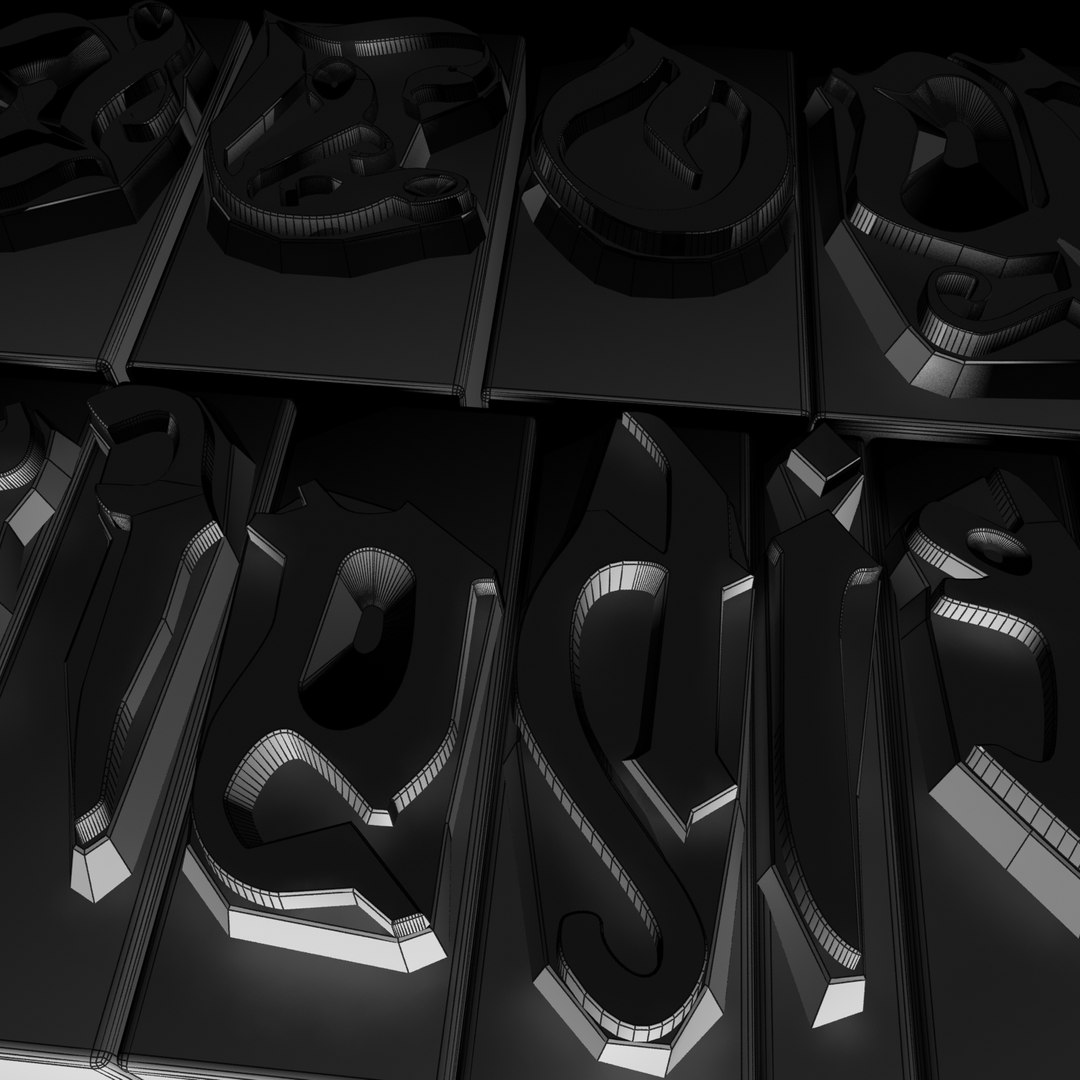 Gutenberg Fonts 3d Max
