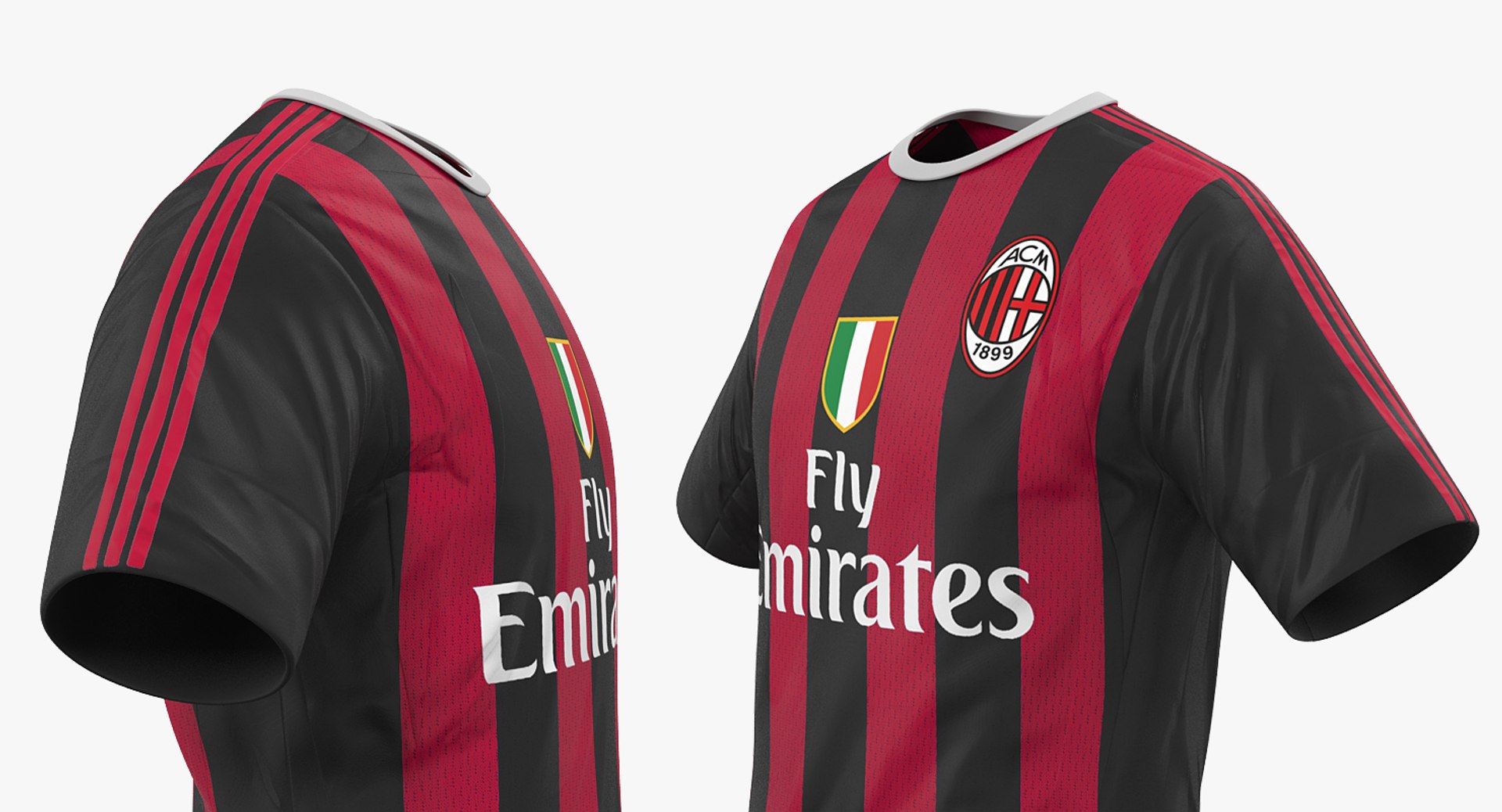 Soccer Uniform Milan 3D Model - TurboSquid 1304816