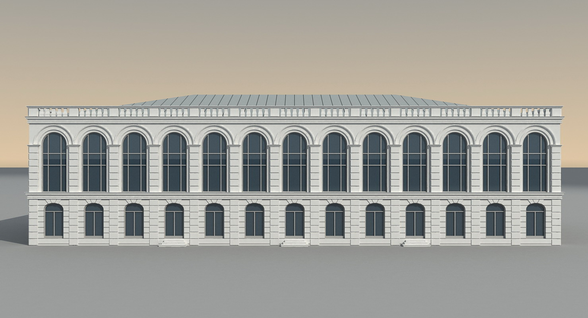 European Building Europe 3d Model